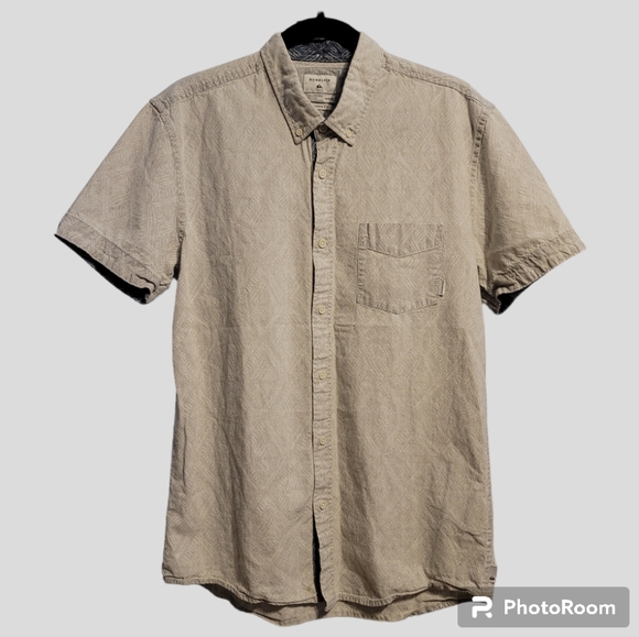 Quiksilver | Shirts | Quicksilver Button Down Shirt Mens Medium Gray ...